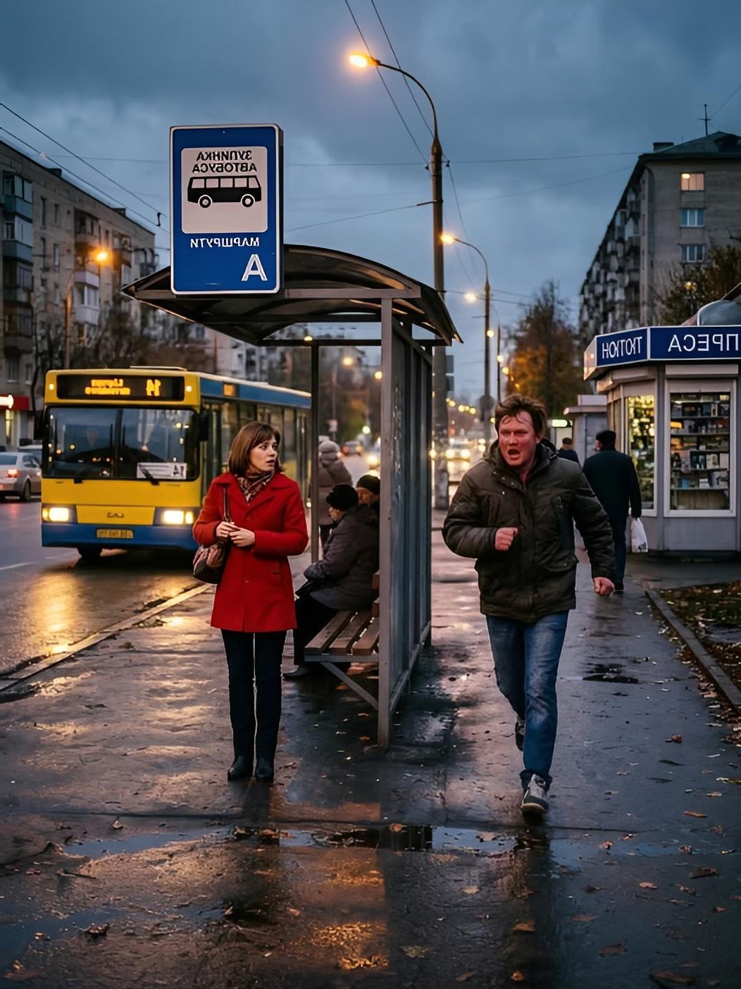 A férfi hirtelen tegezésre váltott, és egy szendvicset nyomott Larissza ...
